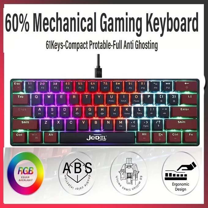 Jedel Mini clavier mécanique pro rétroéclairage LED RGB